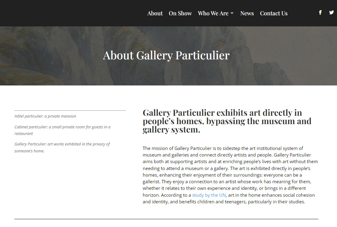 Gallery Events - Gallery Particulier